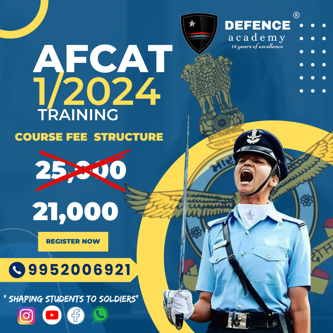 AFCAT 2024 Application and training Defence Academy Chennai